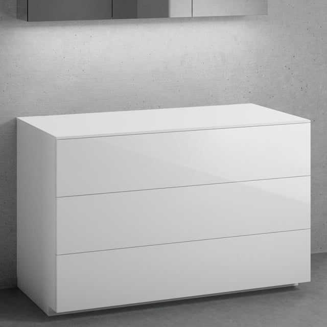 neoro n50 mobile La: 120 cm con 3 scomparti estraibili bianco finitura ...