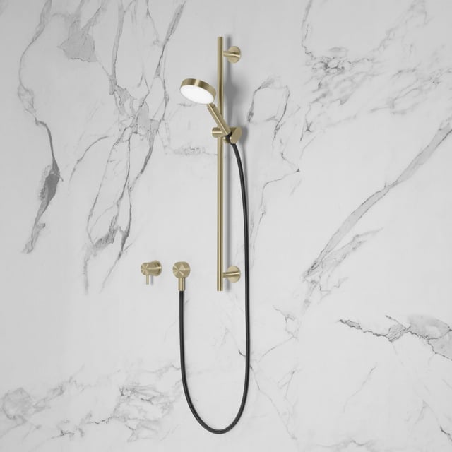 neoro Barre de douche en acier inoxydable avec support de douchette ...