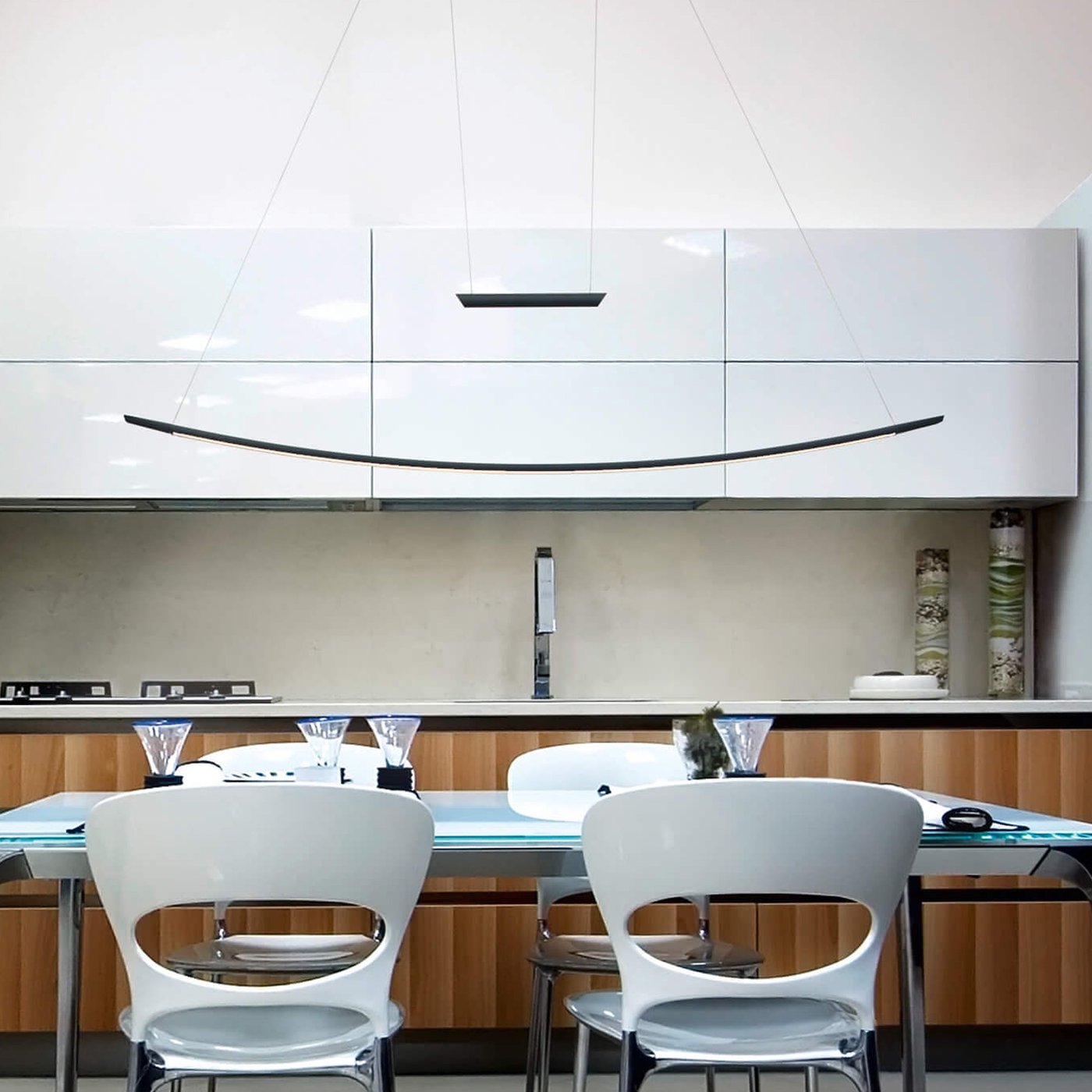 OLIGO LISGO SKY Suspension LED hauteur réglable grâce au mécanisme ...