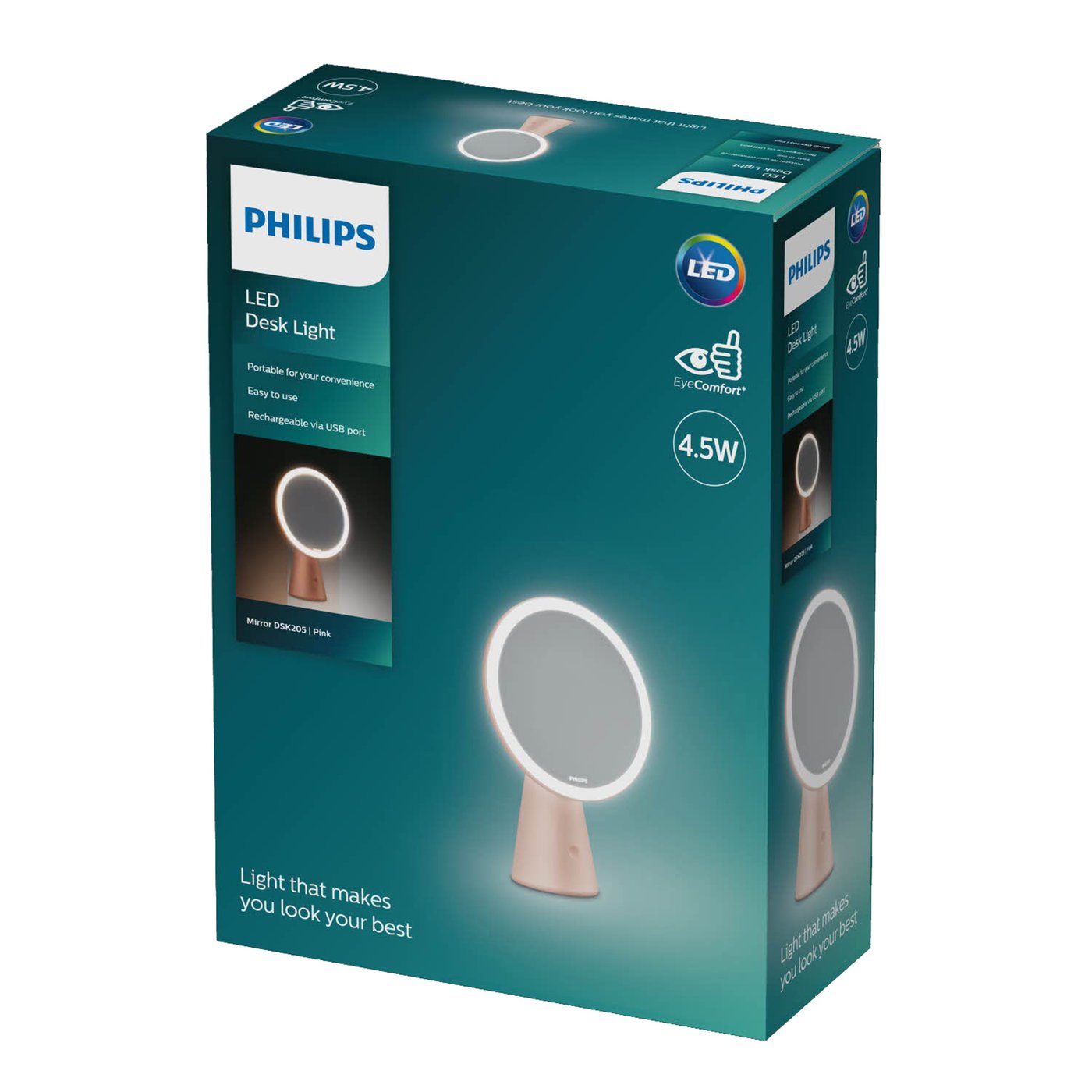 Philips Mirror lusterko kosmetyczne, z oświetleniem z wtyczką, kolor ...