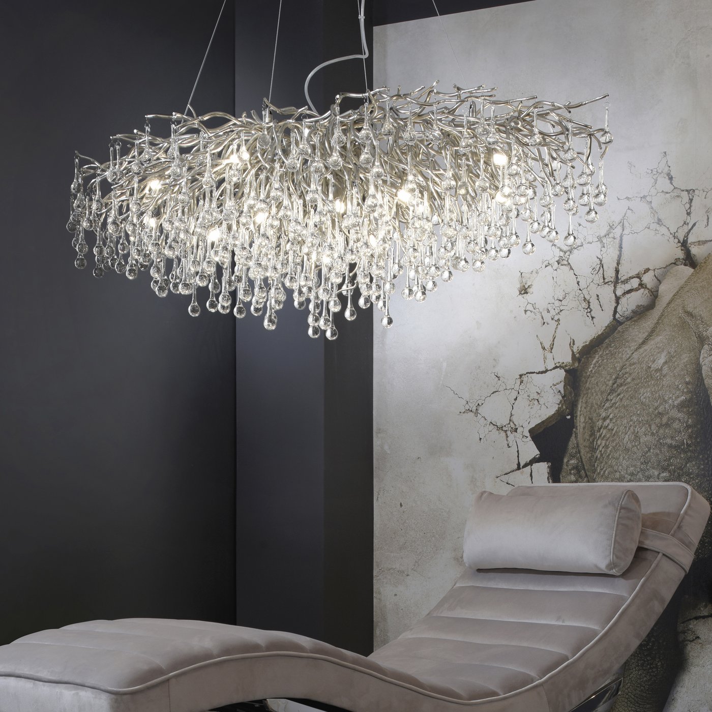 Paul Neuhaus Icicle lampa wisząca, G9 z funkcją ściemniania, kolor ...