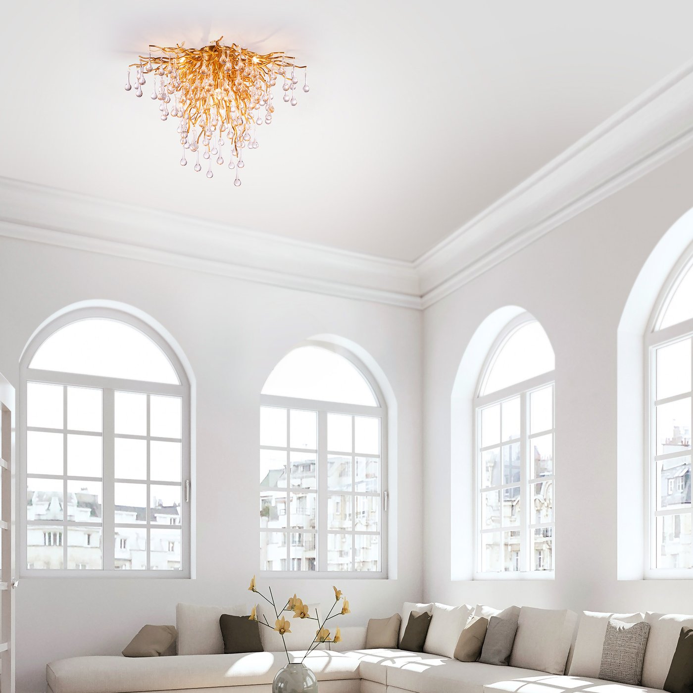 Paul Neuhaus Icicle lampa sufitowa, G9 z funkcją ściemniania, kolor ...