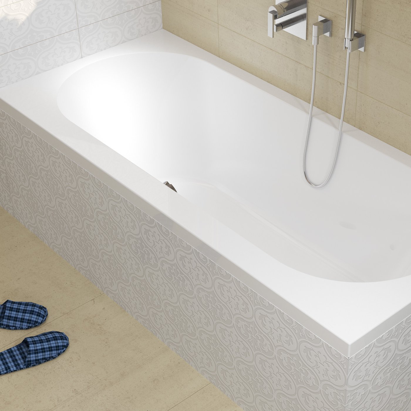 RIHO Carolina Baignoire rectangulaire encastrée blanc - B057001005 | REUTER