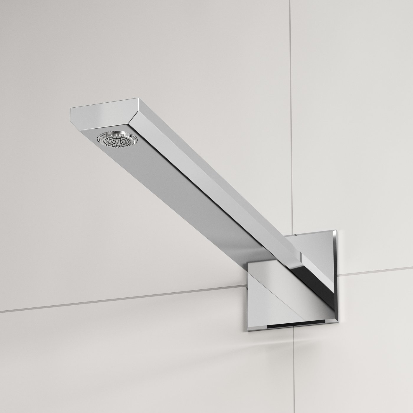 rivea Dia designerska deszczownica, kanciasta kolor: chrom - BR2061PC ...
