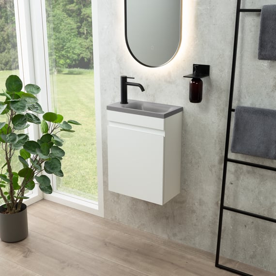 Lave-mains rivea Picabo avec meuble sous-lave-mains Dia à 1 porte ...