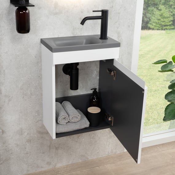 Lave-mains rivea Picabo avec meuble sous-lave-mains Dia à 1 porte ...