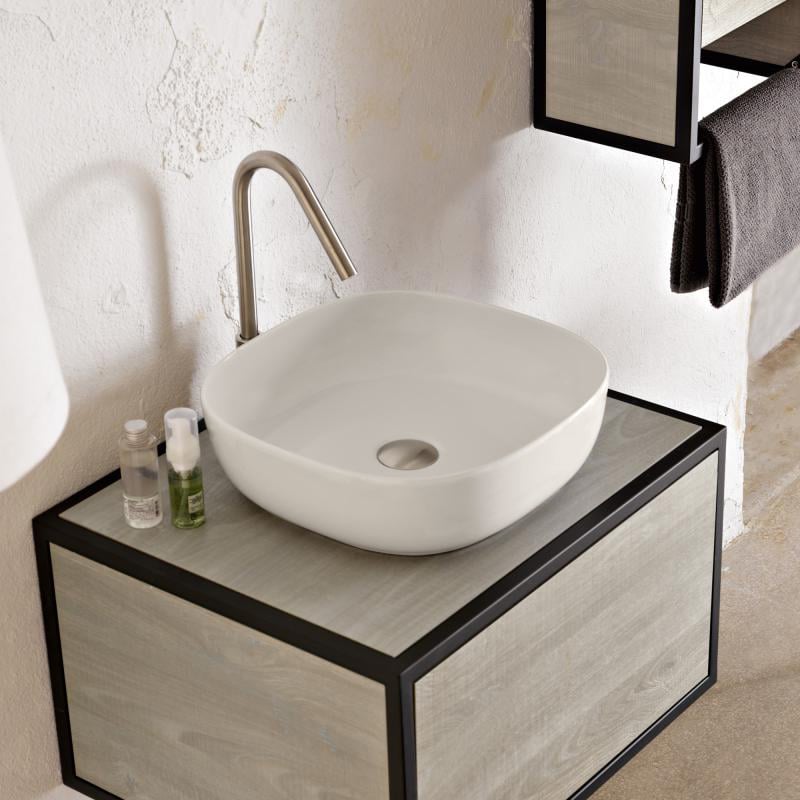Scarabeo Glam Vasque à poser avec système BIO, blanc mat - 180641BK ...