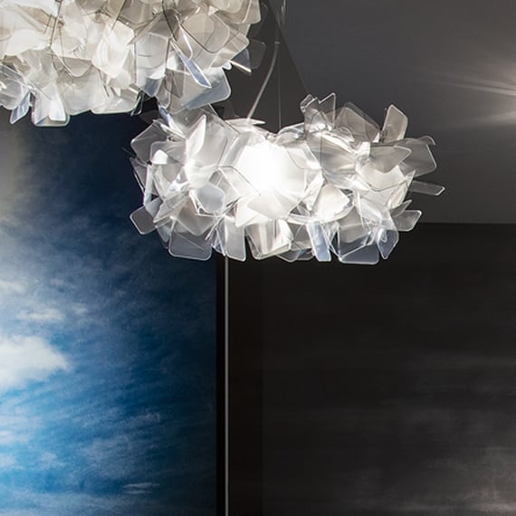Slamp Clizia Suspension E27 intensité lumineuse variable, fumé ...
