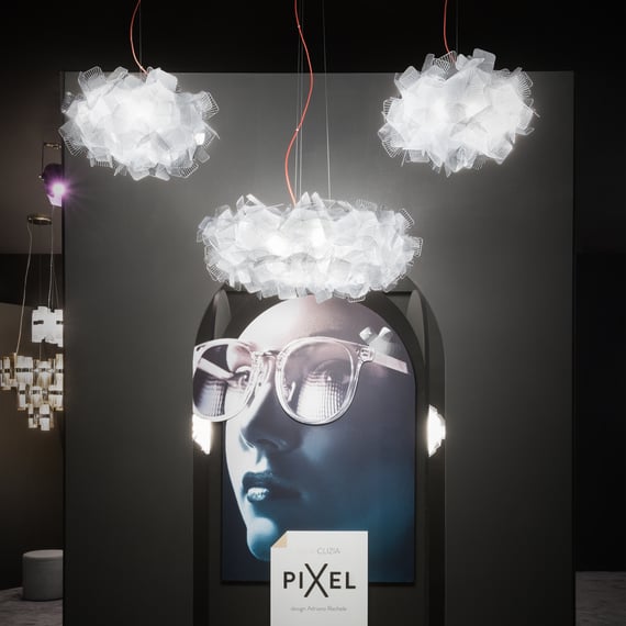 SLAMP CLIZIA SUSPENSION LARGE PIXEL Pendelleuchte transluzent ...