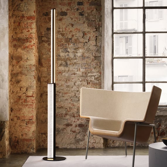 Slamp Modula Twisted Stehleuchte, LED schwarz/transparent ...