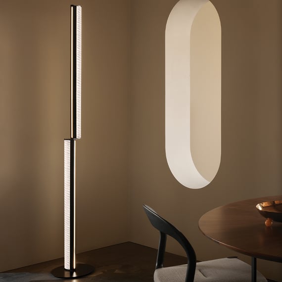 Slamp Modula Twisted Stehleuchte, LED schwarz/transparent ...