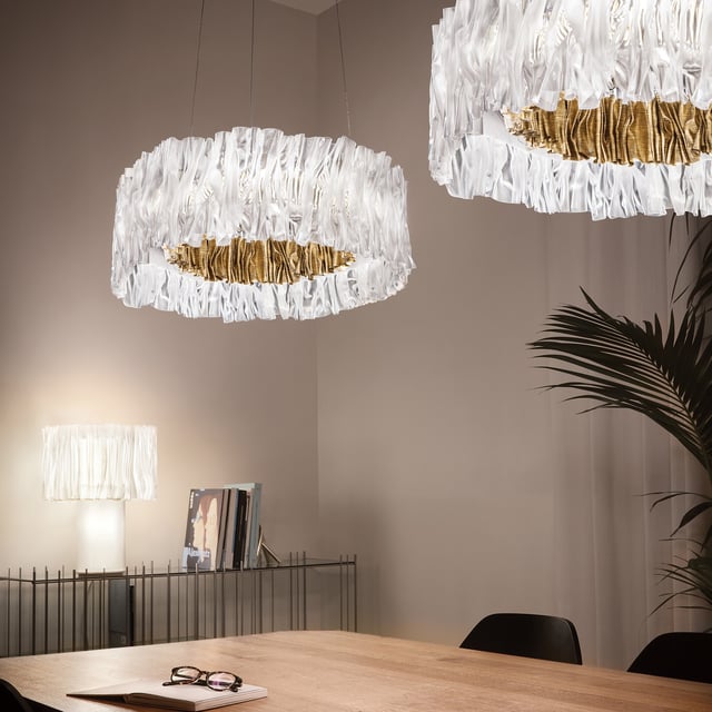 Slamp Accordéon lampada a sospensione, LED dimmerabile, oro ...