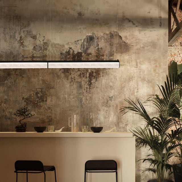 Slamp Modula Suspension, LED intensité lumineuse variable, noir/blanc ...