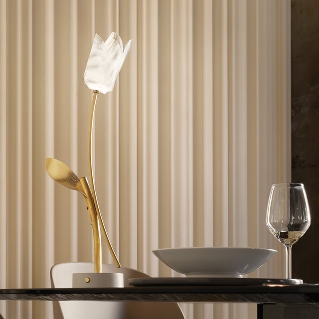 Slamp Tulip lampada da tavolo ricaricabile, LED dimmerabile, oro ...