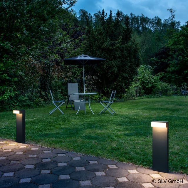 SLV L-Line Out Pollerleuchte, LED anthrazit/satiniert - 1003537 | REUTER