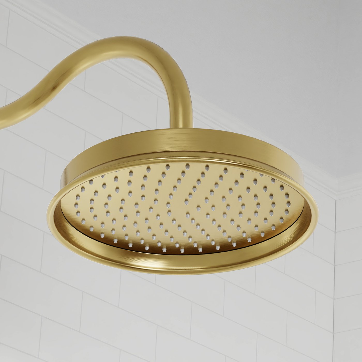 Steinberg 350 Douche de tête, 1 jet or brossé - 350 1680 BG | REUTER