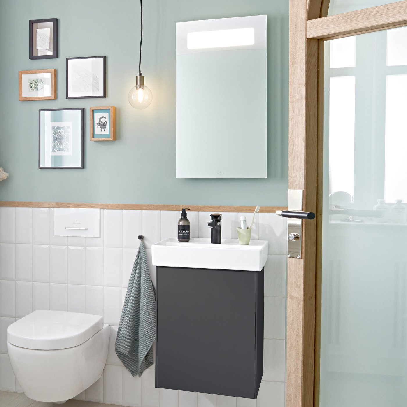 Villeroy & Boch Collaro Handwaschbecken mit CeramicPlus, stone white ...