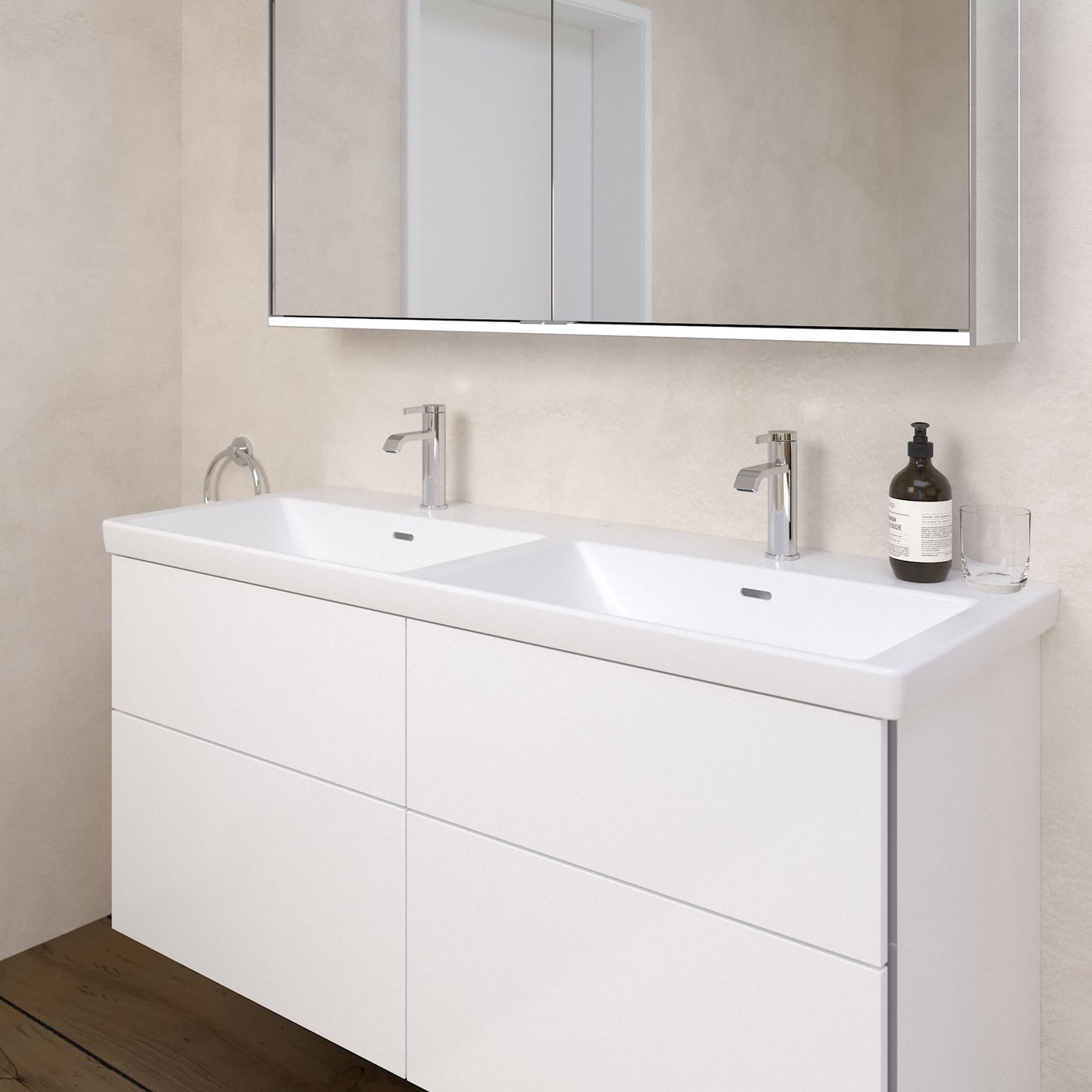 Villeroy & Boch Embrace Lavabo double avec CeramicPlus, stone white ...