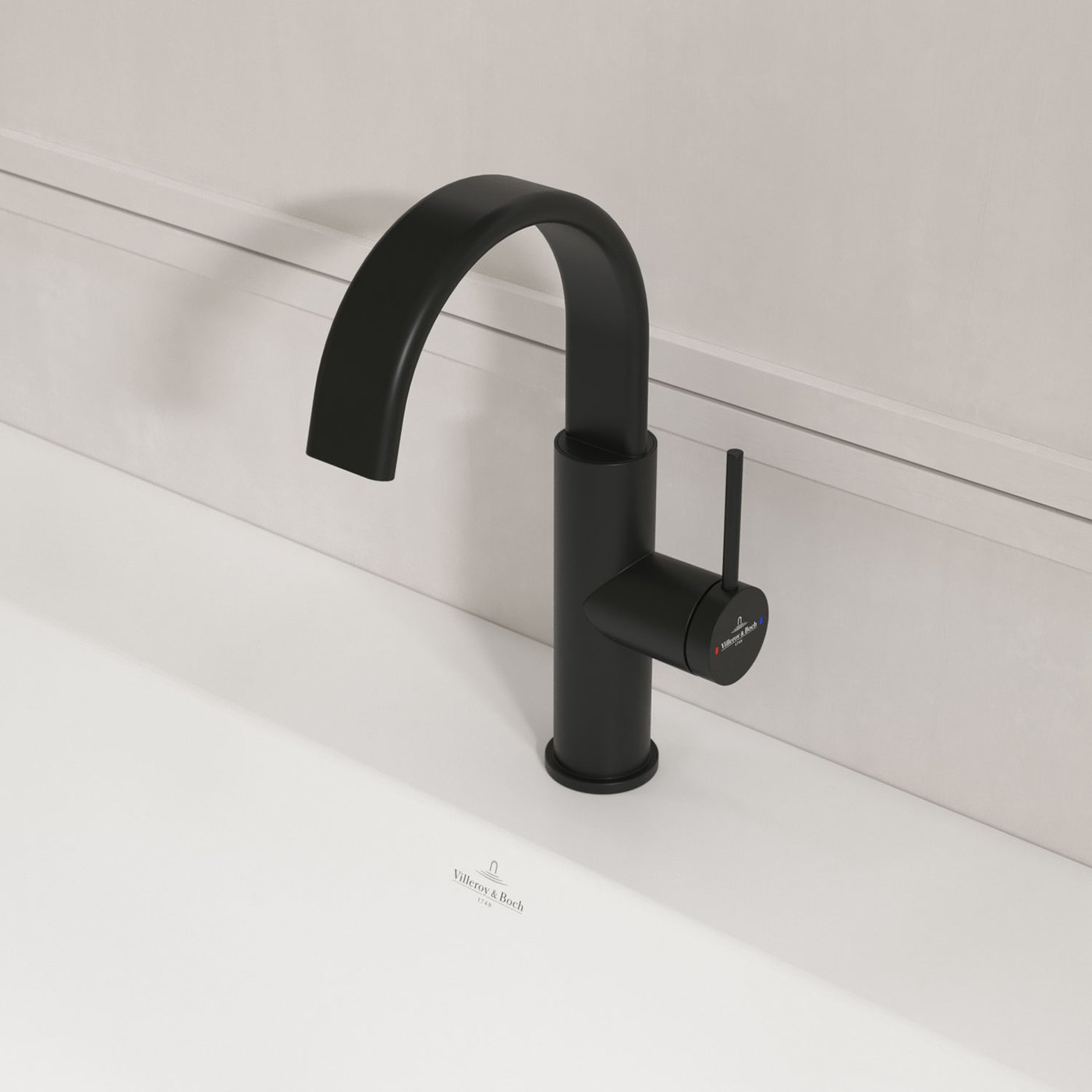 Villeroy & Boch Somera Mitigeur de lavabo avec AquaSmart, noir mat ...