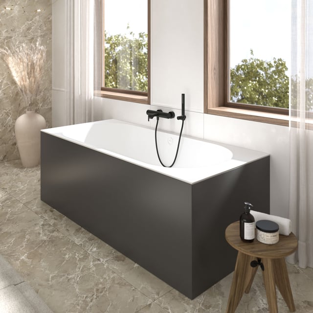 Villeroy & Boch Somera Rechteck-Badewanne, mit rundem Überlauf L: 180 B ...