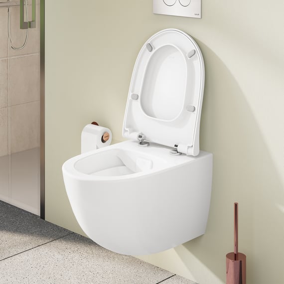 VitrA Sento Abattant WC avec frein de chute & amovible, edelweiss - 130 ...