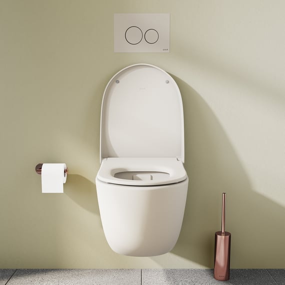 VitrA Sento Abattant WC avec frein de chute & amovible, taupe mat - 130 ...