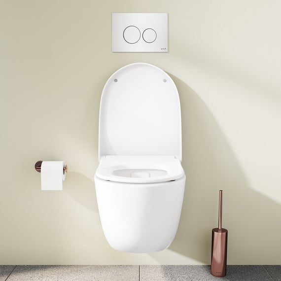 VitrA Sento Abattant WC avec frein de chute & amovible, edelweiss - 130 ...
