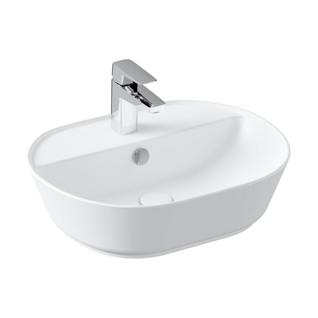 VitrA Geo Vasque à poser avec VitrAhygiene, edelweiss - 7428B001-0001 ...
