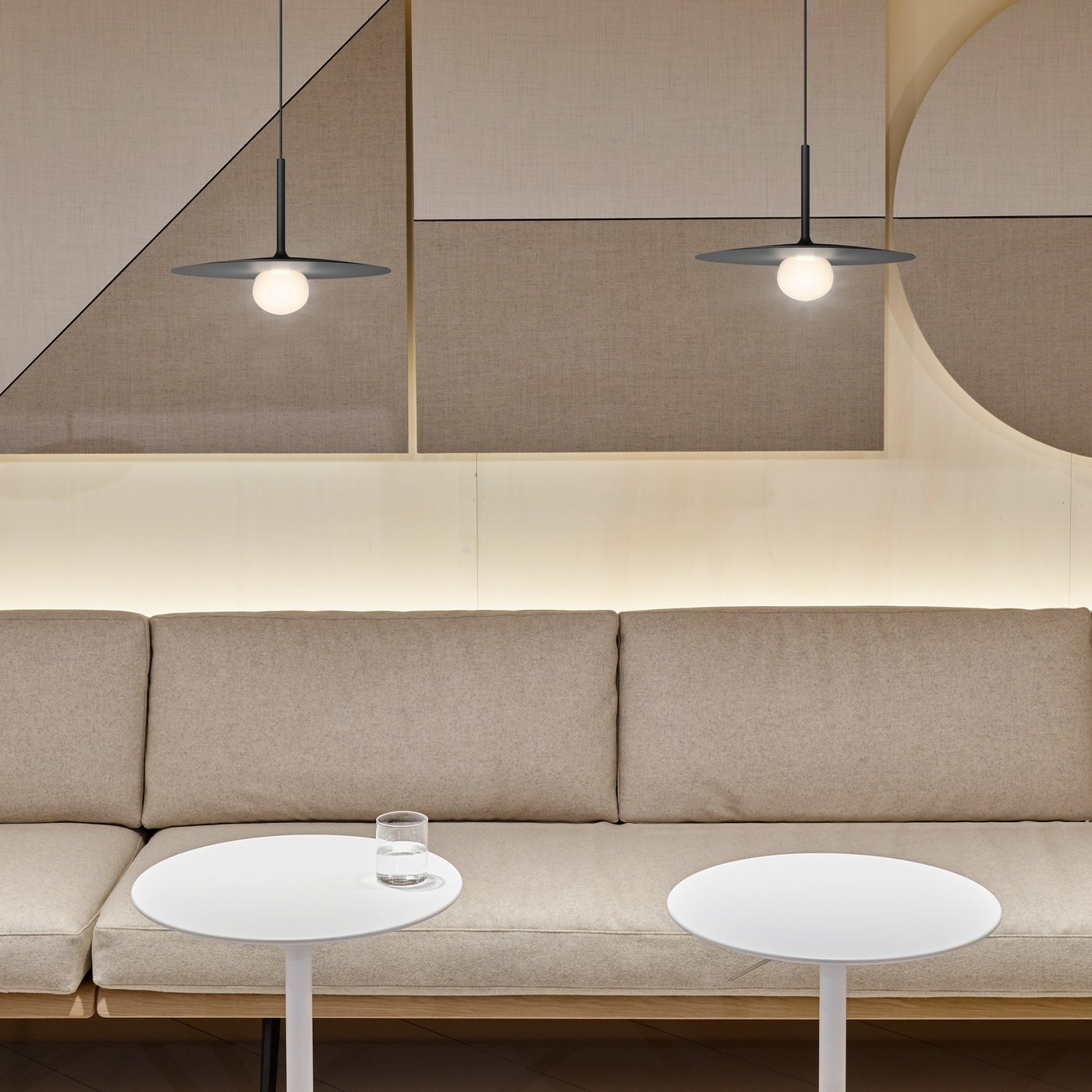 VIBIA Tempo Suspension, LED intensité lumineuse variable, satiné ...