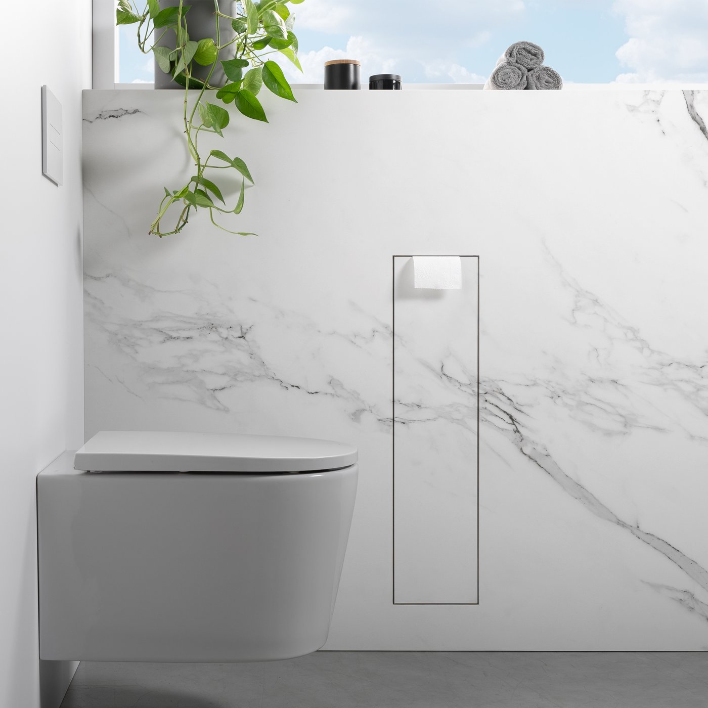 Viverso x wall large Module WC encastré l : 182 H : 750 P : 158 mm ...