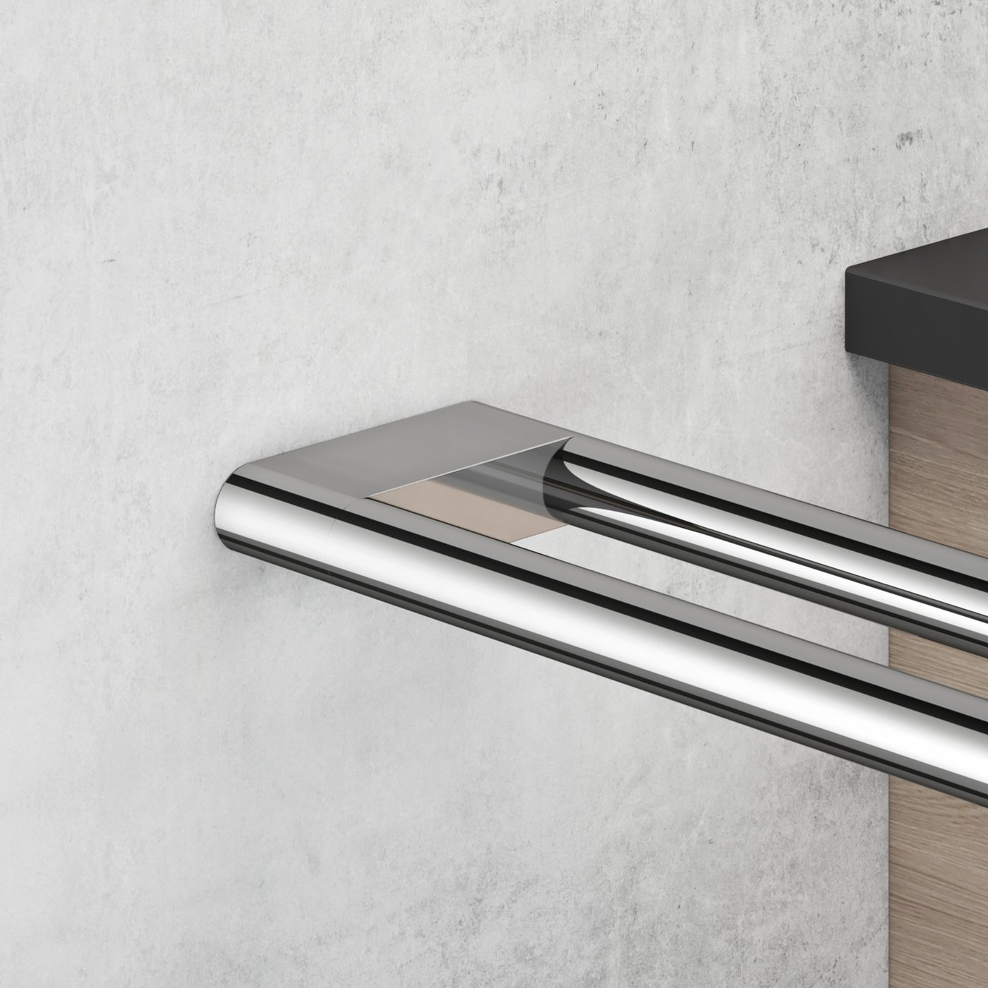 Viverso x elo Porte-serviettes de toilette P: 450 mm, 2 bras, fixe ...