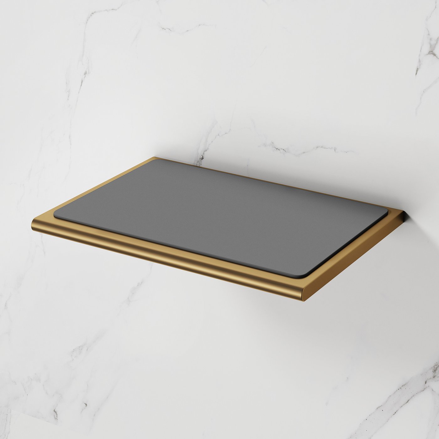 Viverso x match Tablette l: 138,5 H: 28 P: 100 mm or brossé/gris ...